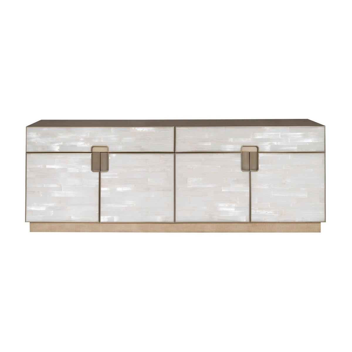 Vanguard Splendor Selenite Entertainment Center — Grayson Luxury