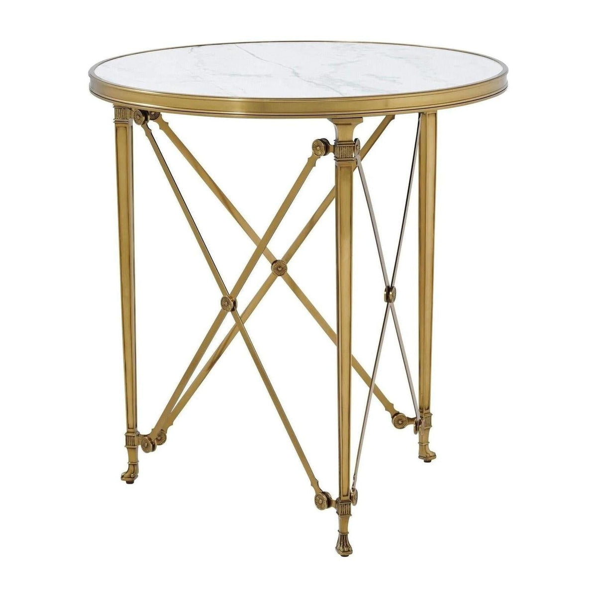 Theodore Alexander Spencer London Round Brass Center Table — Grayson Luxury