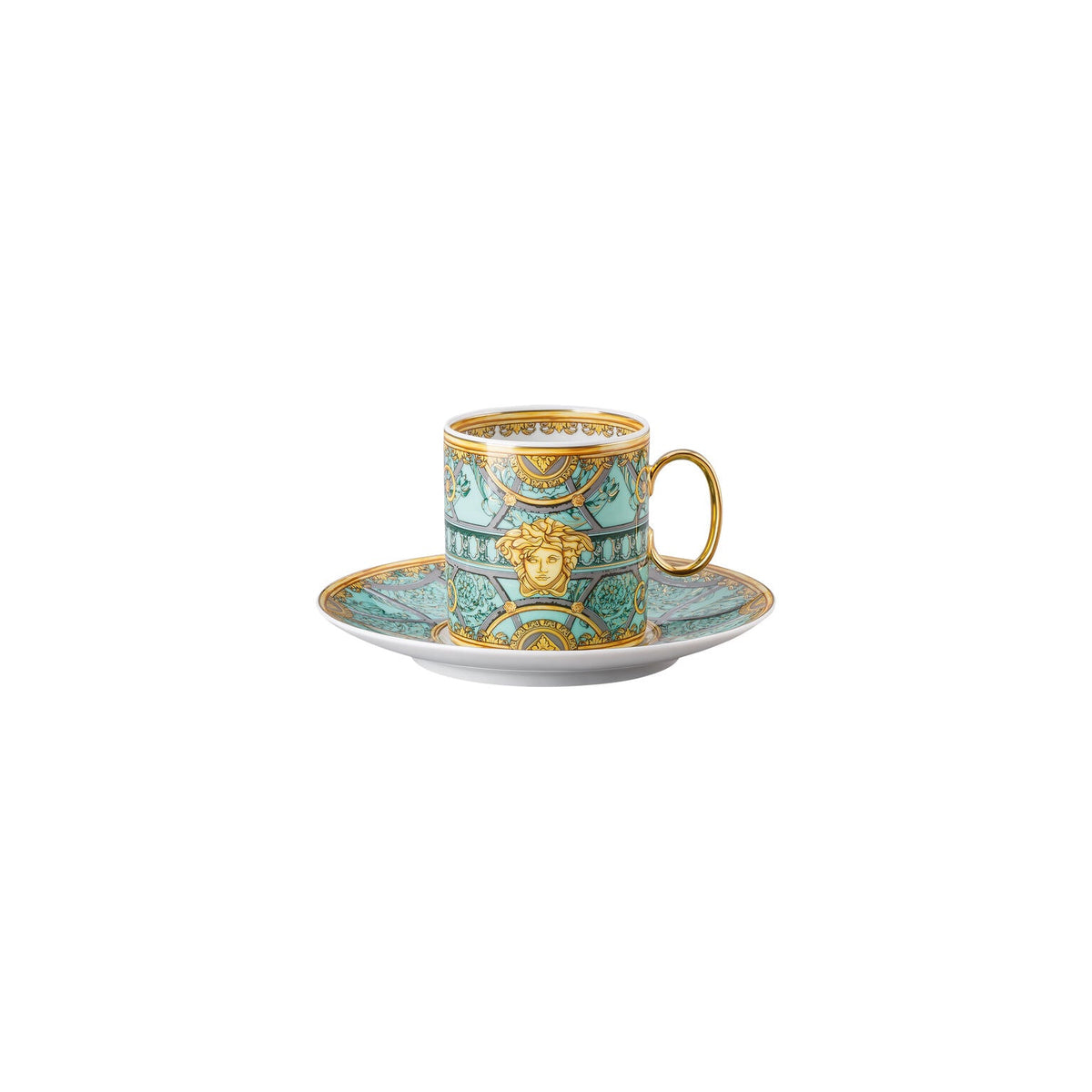 Versace La Scala del Palazzo Verde Coffee Cup & Saucer — Grayson Luxury