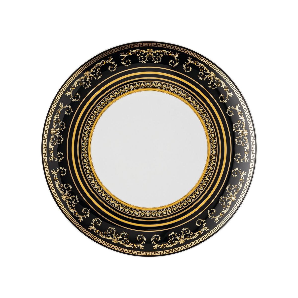Versace Virtus Gala Dinner Plate - Black — Grayson Luxury