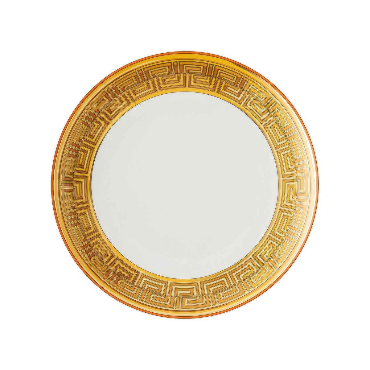 Versace Medusa Amplified Dinner Plate - Orange Coin — Grayson Luxury