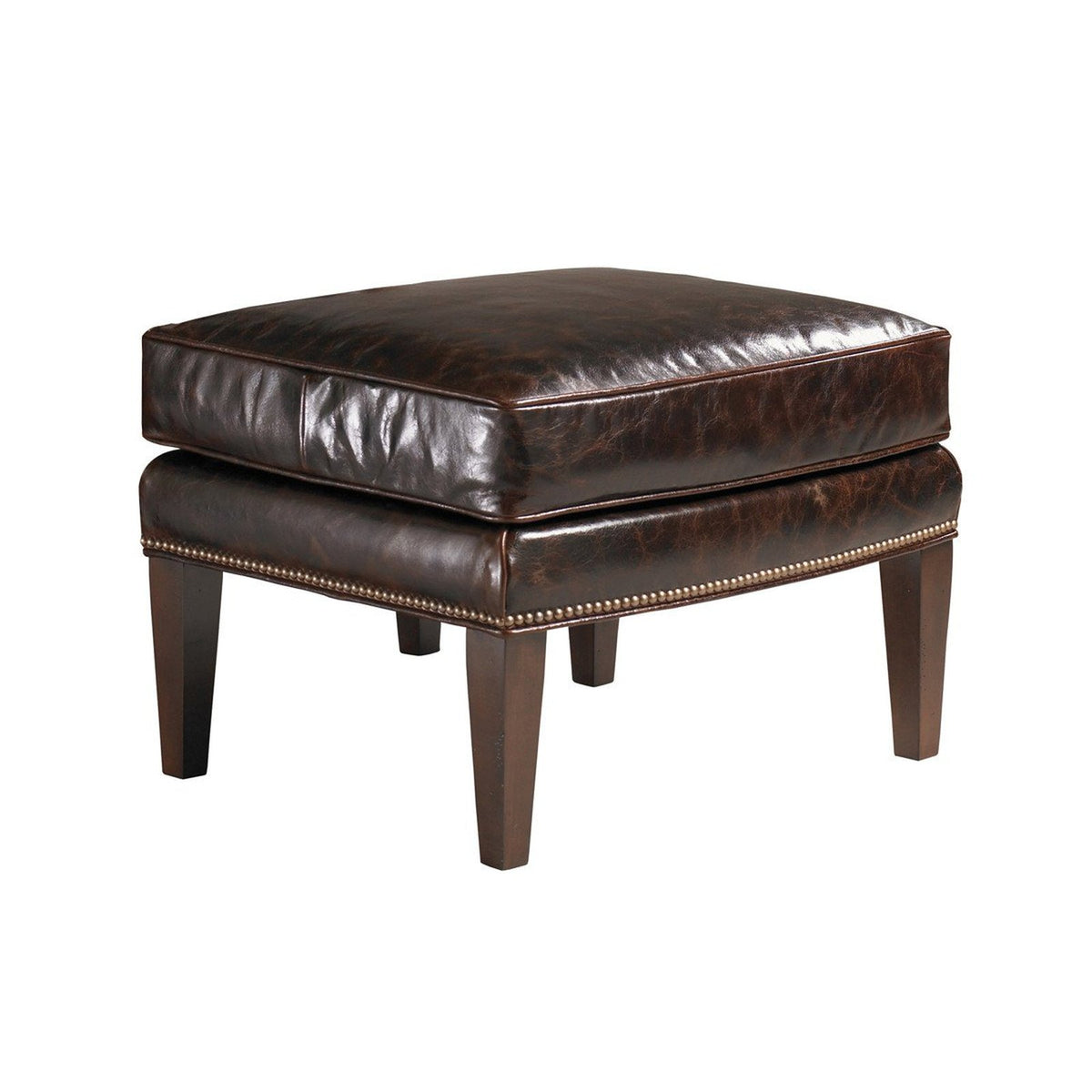 Lexington Marissa Leather Ottoman — Grayson Luxury