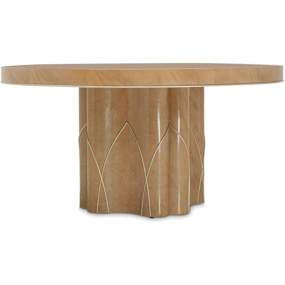 Michael Amini Villa Cherie Caramel Round Dining Table — Grayson Luxury